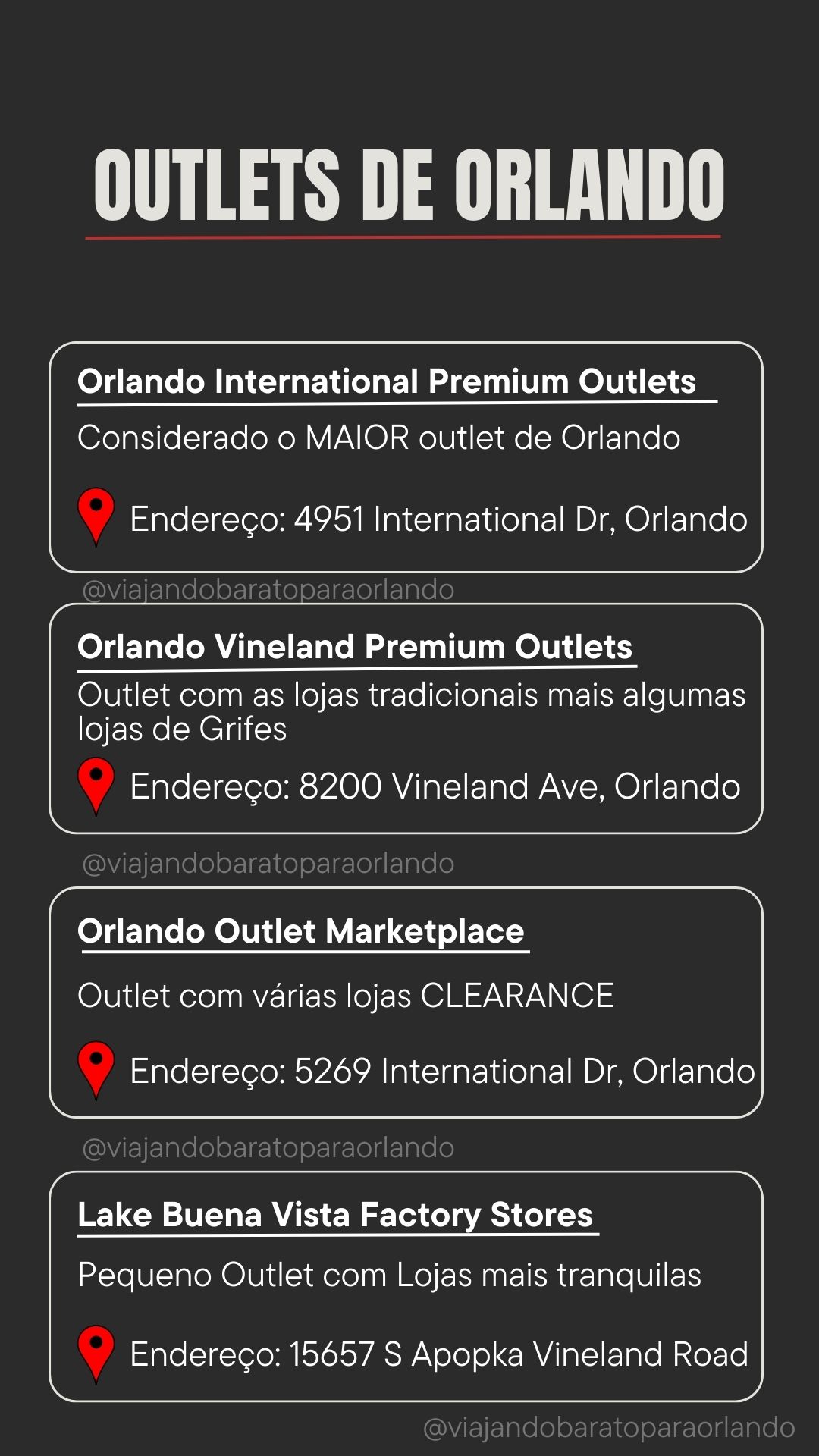 Descontos nos Outlets de Orlando- 2023 - Entenda como Funciona